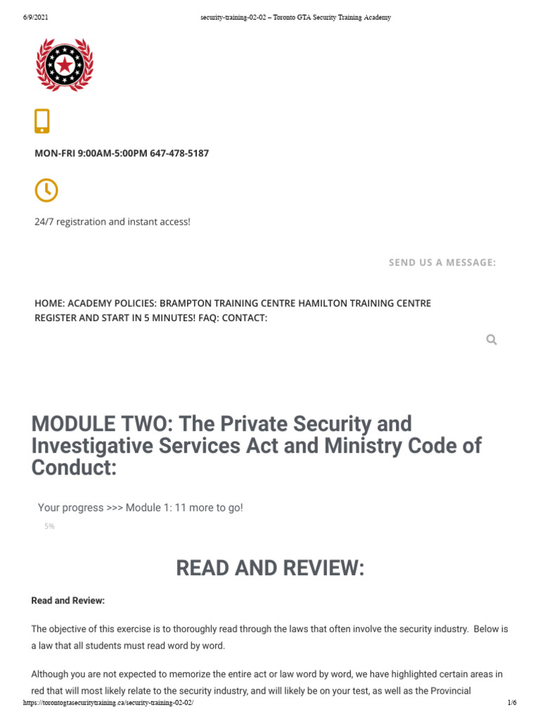 Module 2 (Part 1) | PDF | Employment | Security Guard