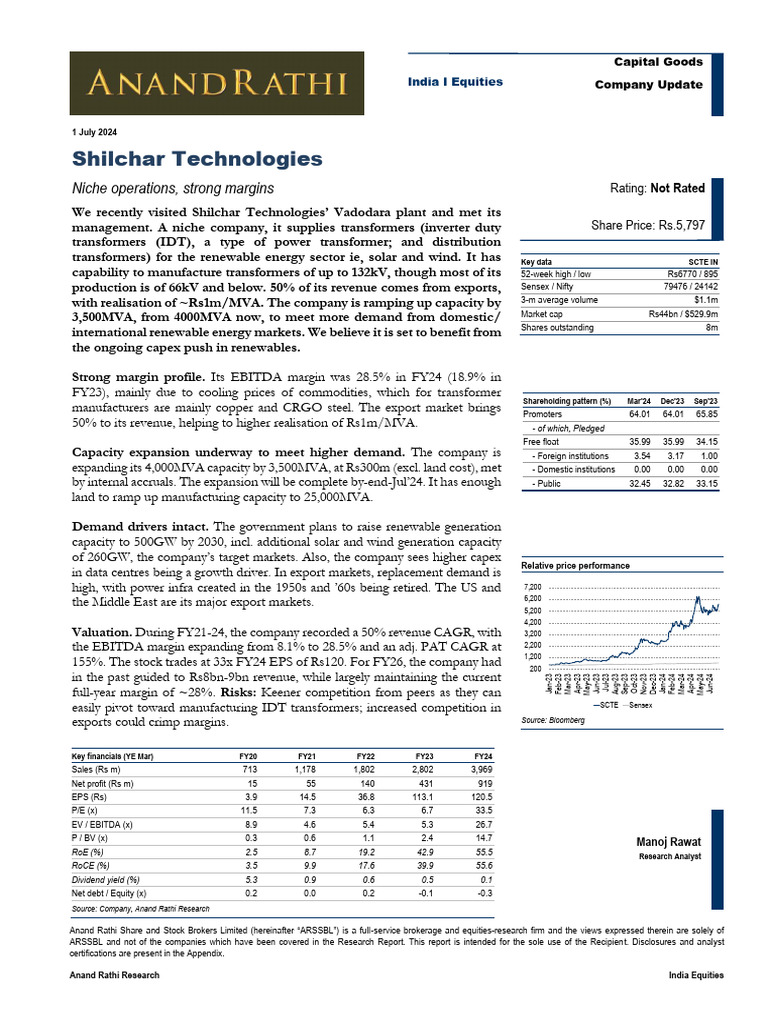 Anand - Rathi - Shilchar - Technologies - 1 Jul 2024 | PDF | Deferred ...