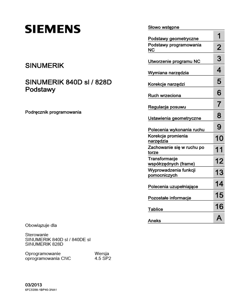 840D SL Grundlagen - PL | PDF