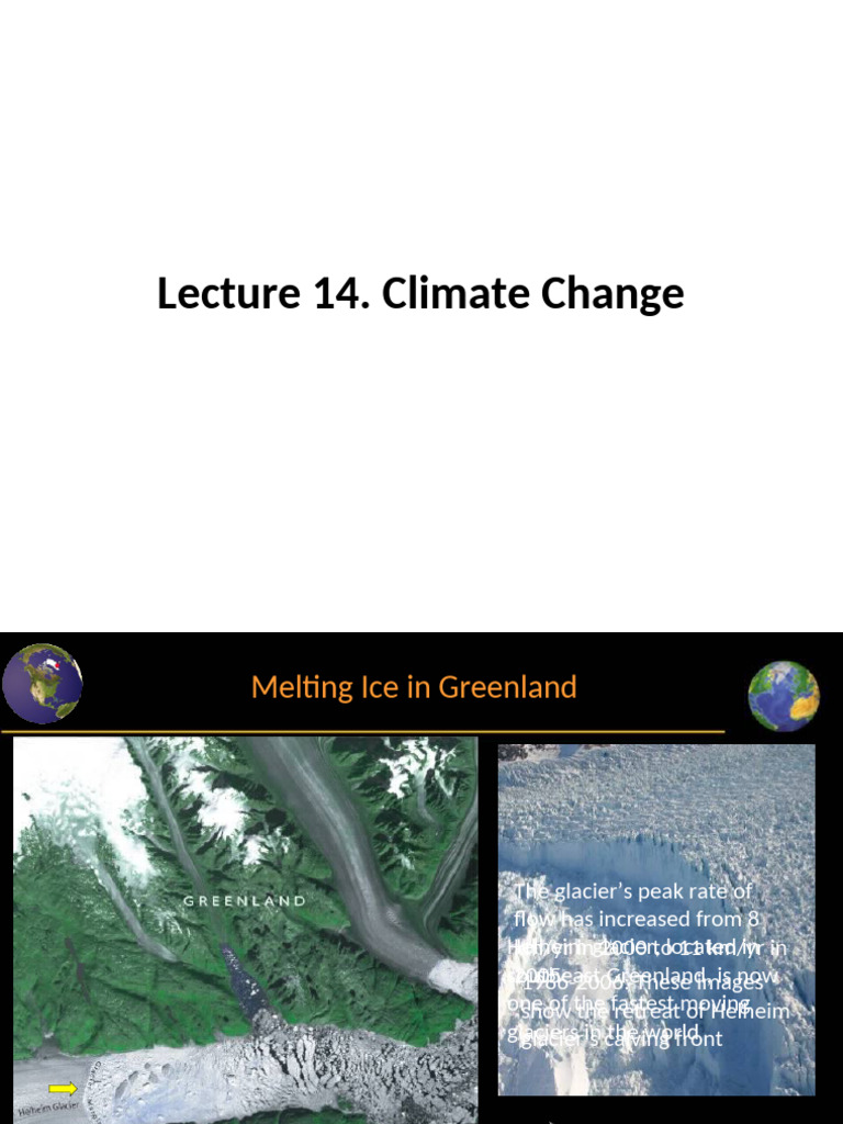 ENV - 107 - Lecture - 14 - Climate Change | PDF | Climate Change | Climate