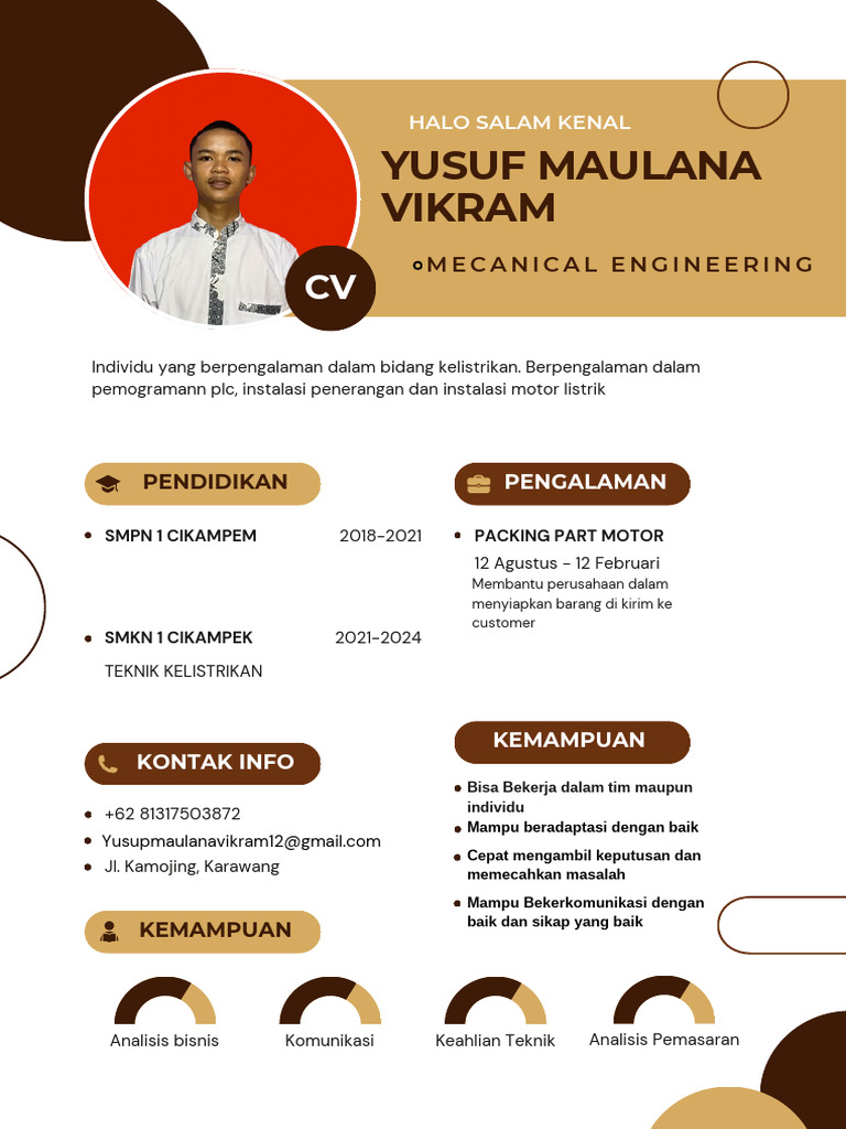 CV Resume Bisnis Konsultan Modern Cokelat - PDF 2 | PDF