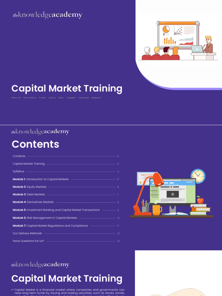Capital Market Training | PDF | Capital Market | Derivative (Finance)