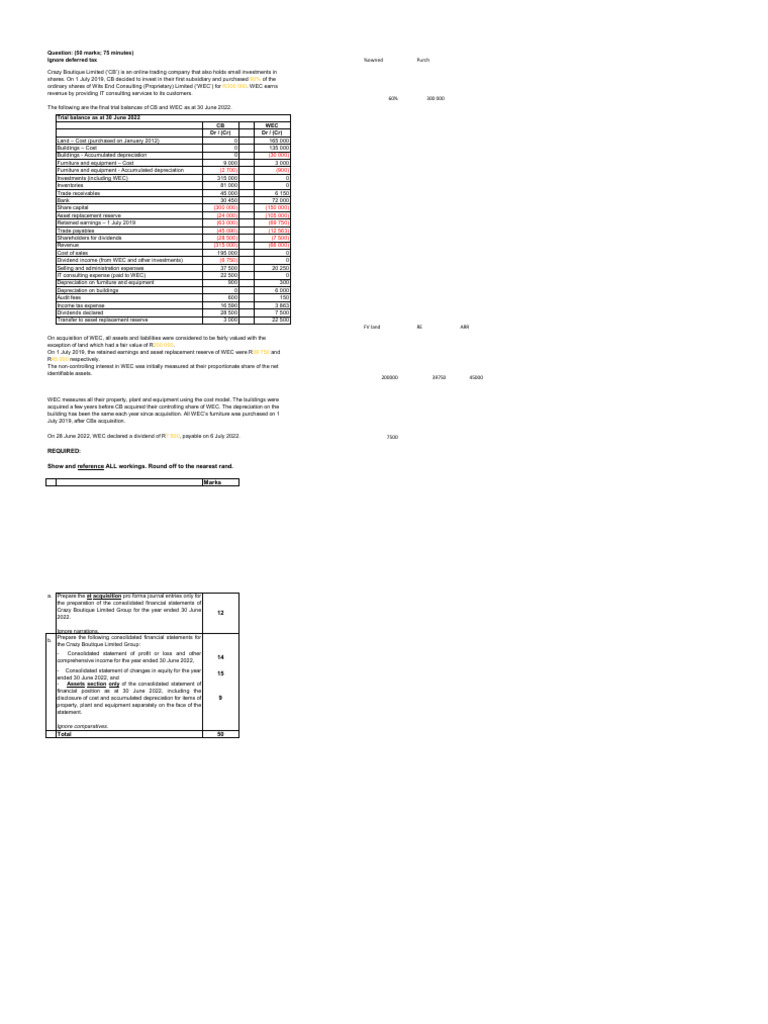 2022 ACCT212 Test 2 Solution | PDF | Depreciation | Expense