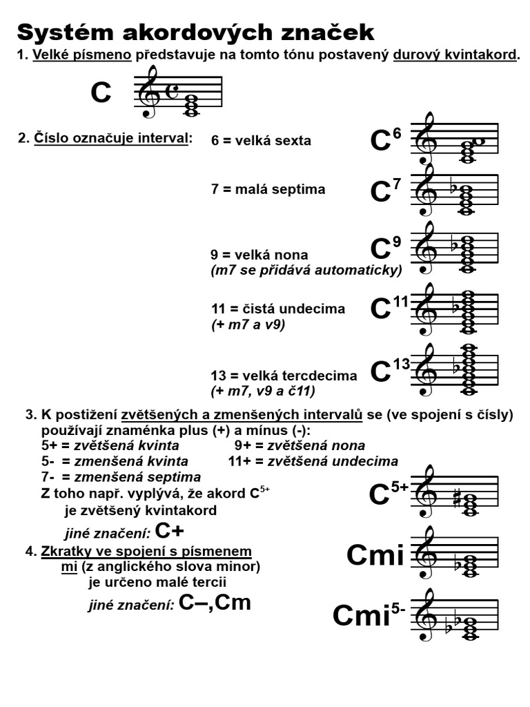 System Akordovych Znacek | PDF
