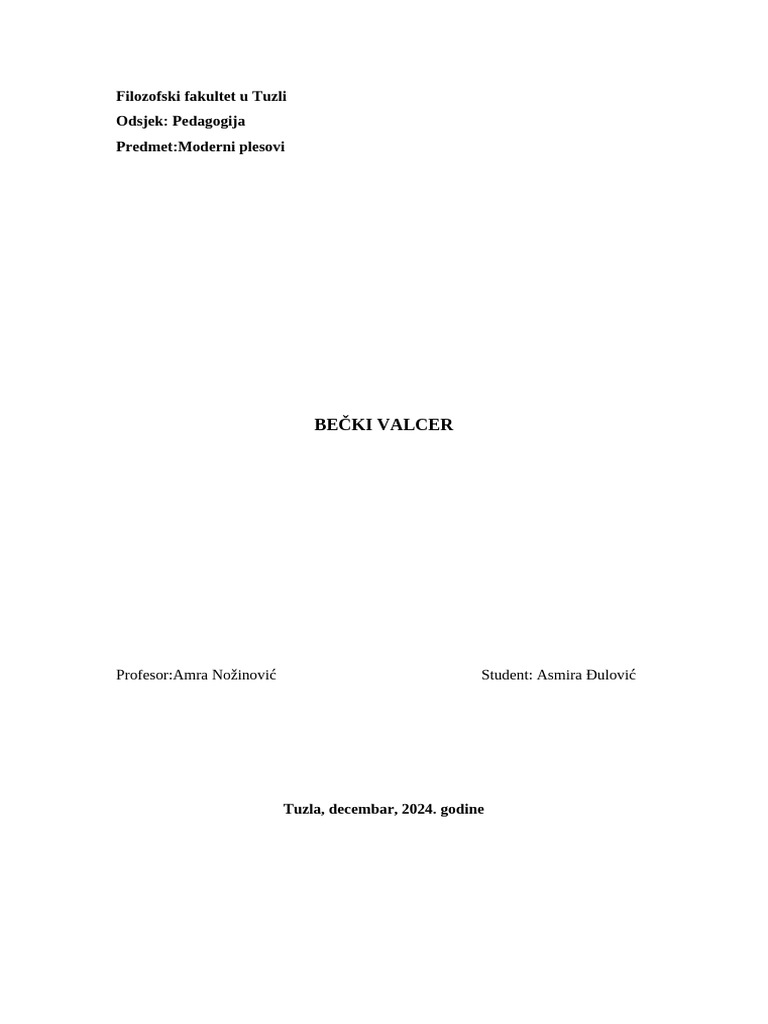 Valcer tekst | PDF