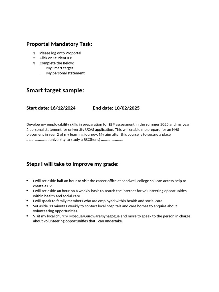 Proportal Mandatory Task Year 1 PAWW 2 | PDF