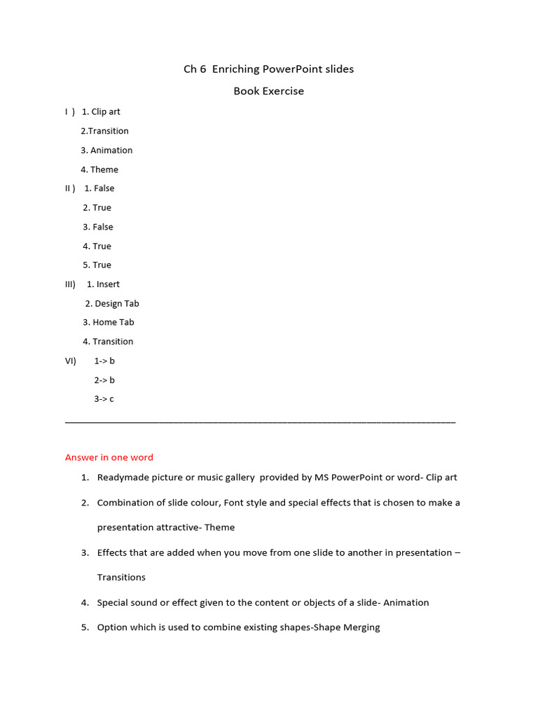 Class 6 Ch 6 Enri Powerpoint Slides Book Exer And Ques Ans Pdf 