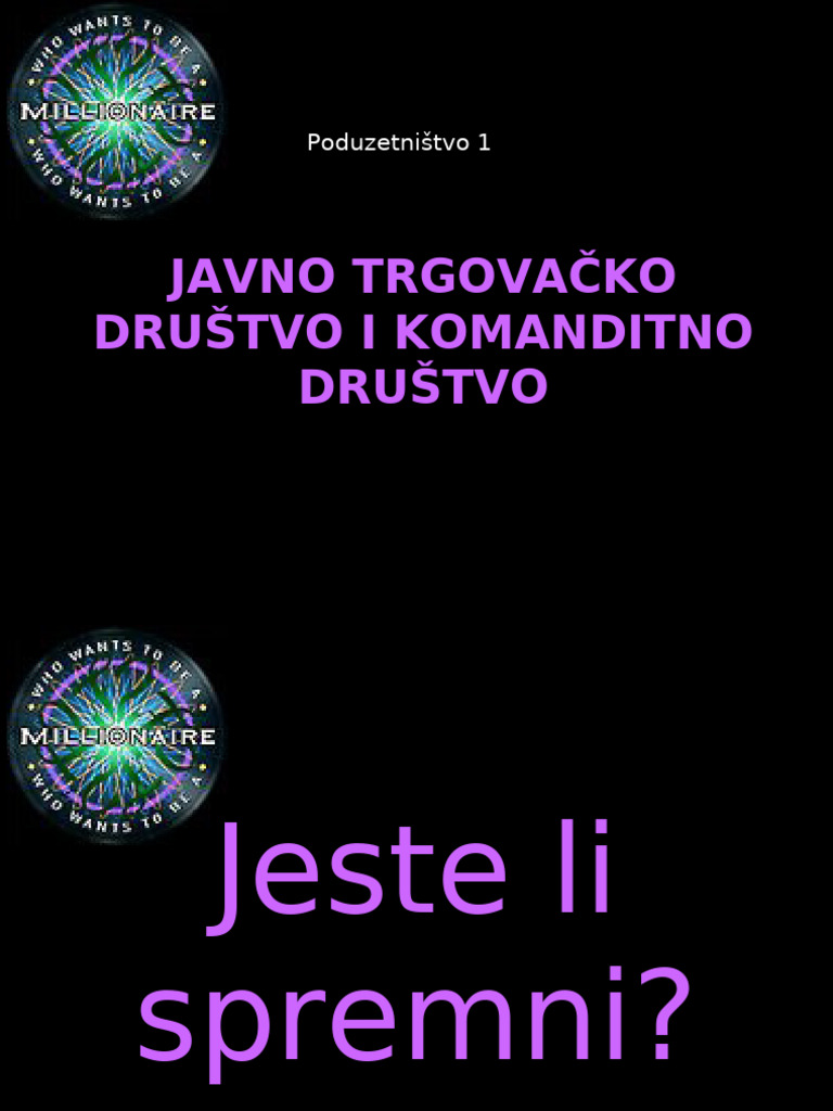 Tko Želi Biti Milijunaš | PDF