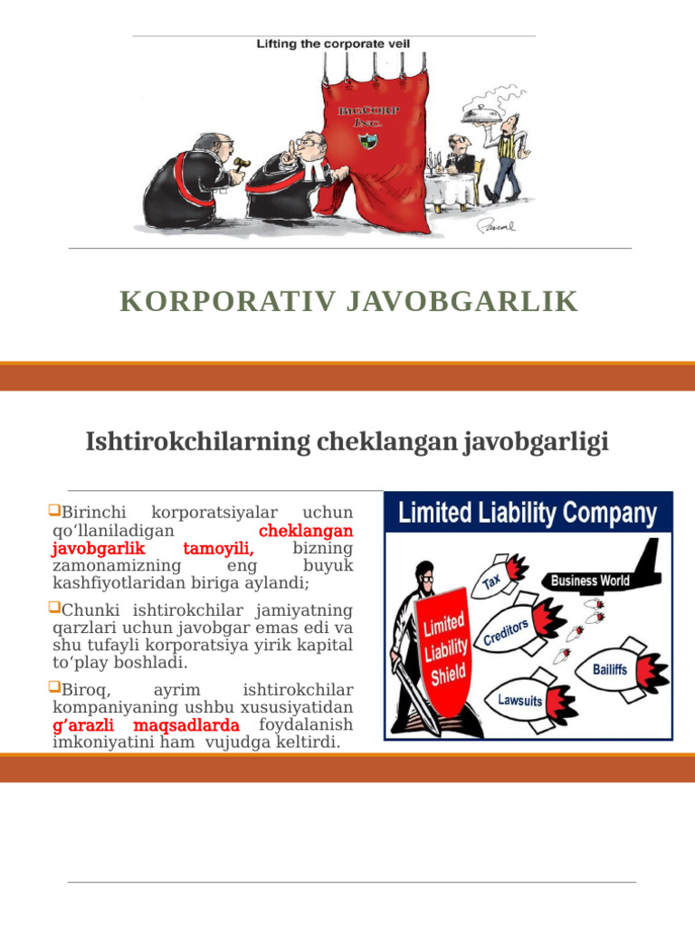 10-Mavzu. Korporativ Javobgarlik. 07.04.24 | PDF