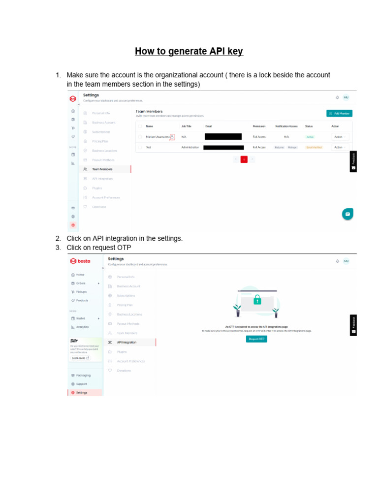 How To Generate API Key | PDF