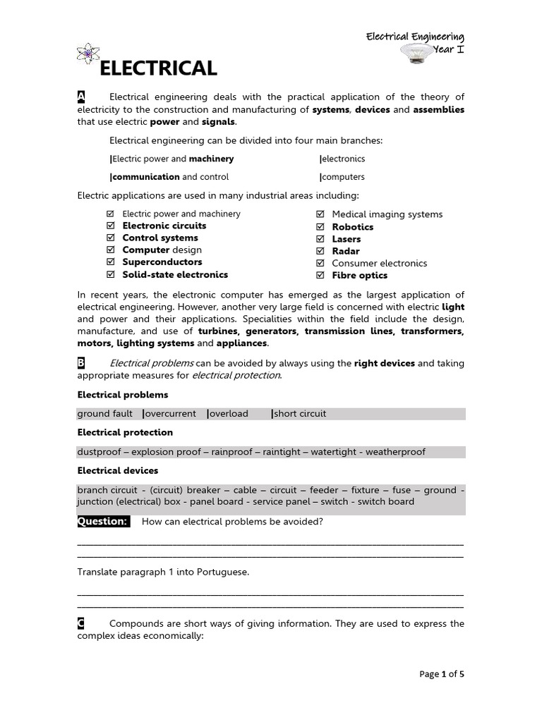 ELECTRICAL | PDF | Electronics | Energy Development
