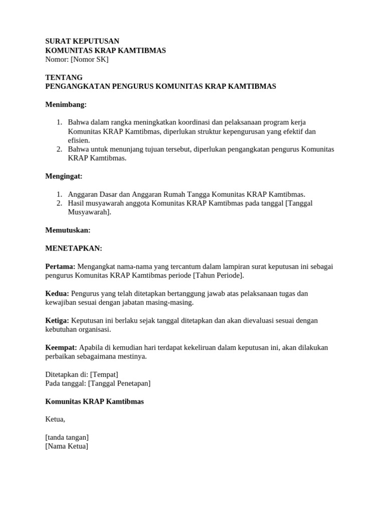 Surat Keputusan | PDF