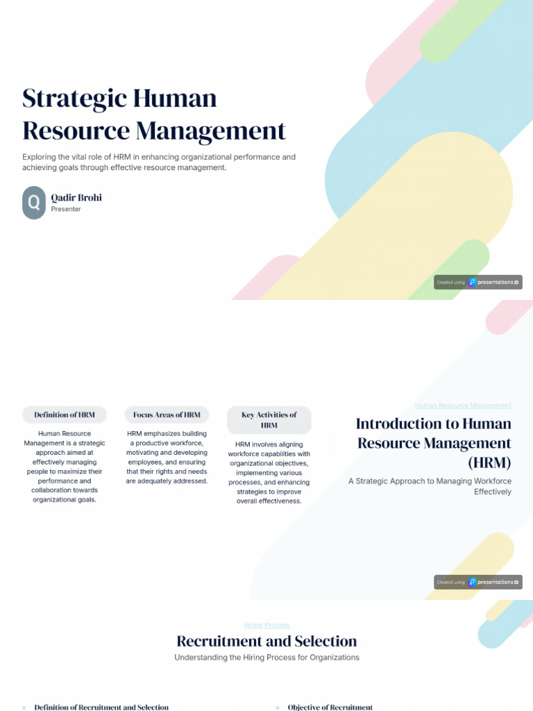 5 Human Resource Management Overview | PDF