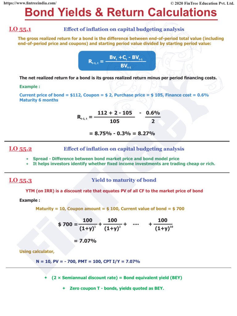 14.bond Yields - Return Calculations | PDF | Bonds (Finance) | Yield ...