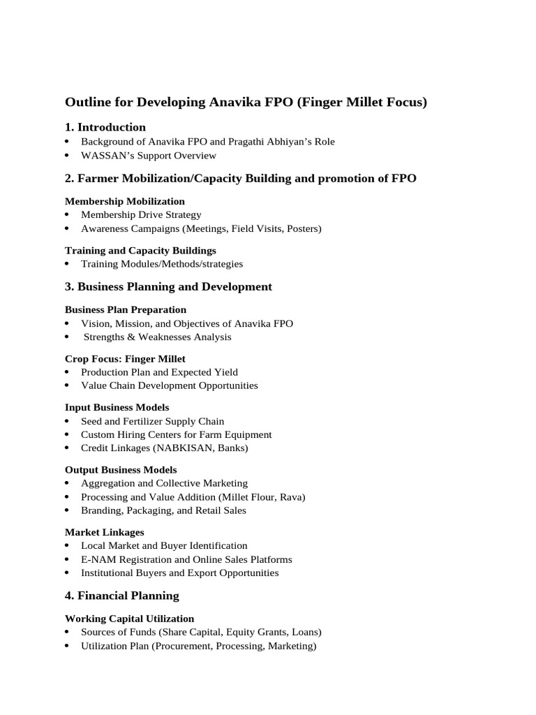 Developing Anavika FPO: A Comprehensive Guide | PDF | Income Statement ...
