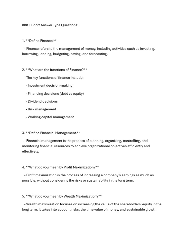 FM UNIT 1 | PDF | Investing | Cost Of Capital