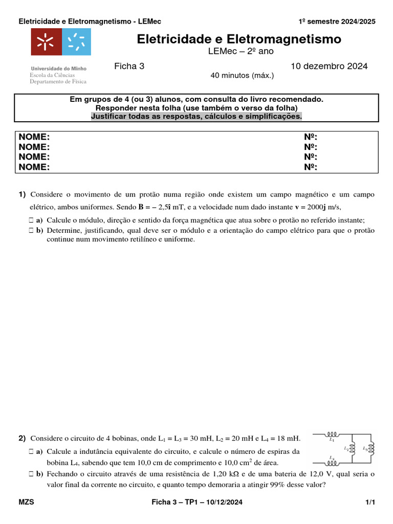 Ficha - 3 TP1 LEMec 2016 2024 12 10 v1 | PDF