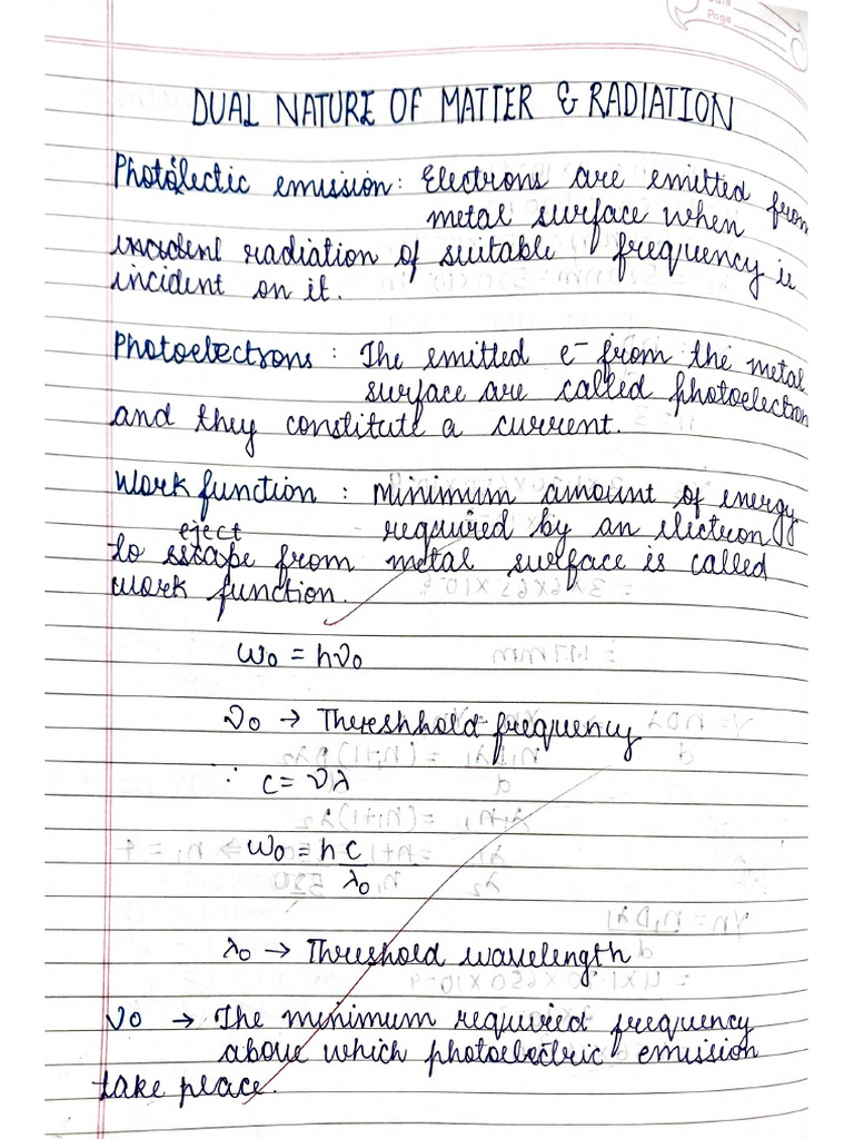 Dual Nature of Matter N Radiation | PDF