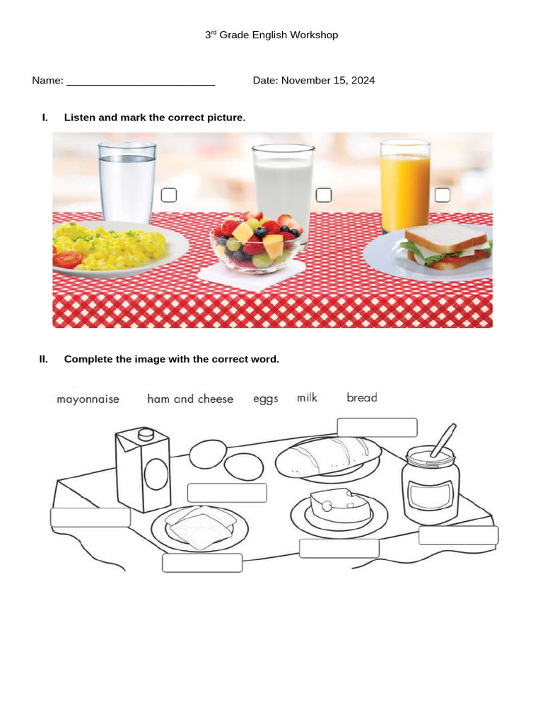 3rd Grade English Activities | PDF