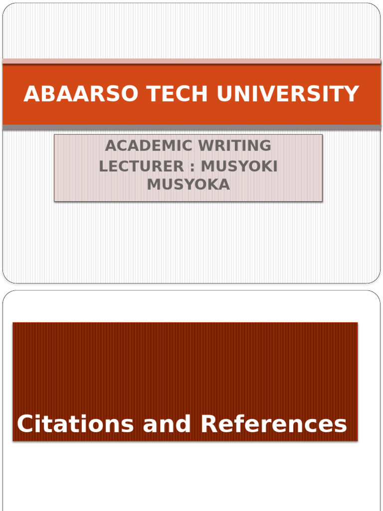 Lesson 4 citations and referencing | PDF | Citation | Plagiarism