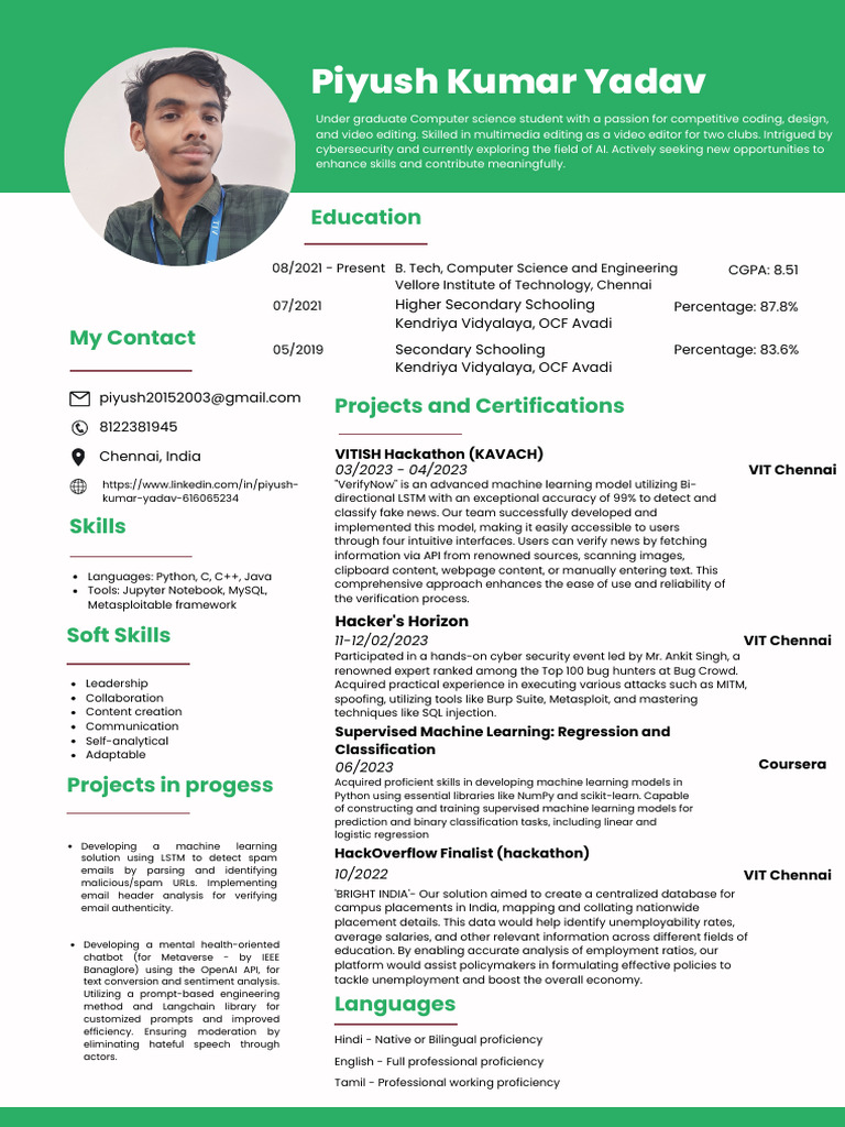 Piyush Kumar Yadav | PDF | Machine Learning | Statistical Classification