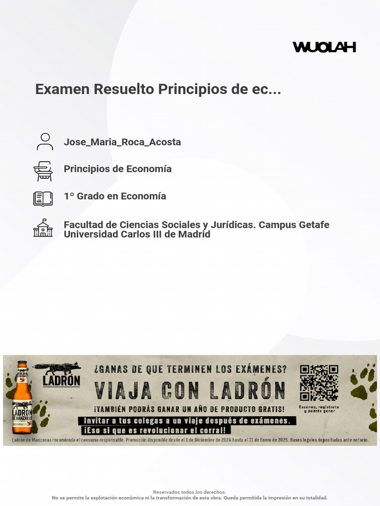 Wuolah-Free-Examen Resuelto Principios de Economía - Enero2017 | PDF | Monopolio | Mercado ...