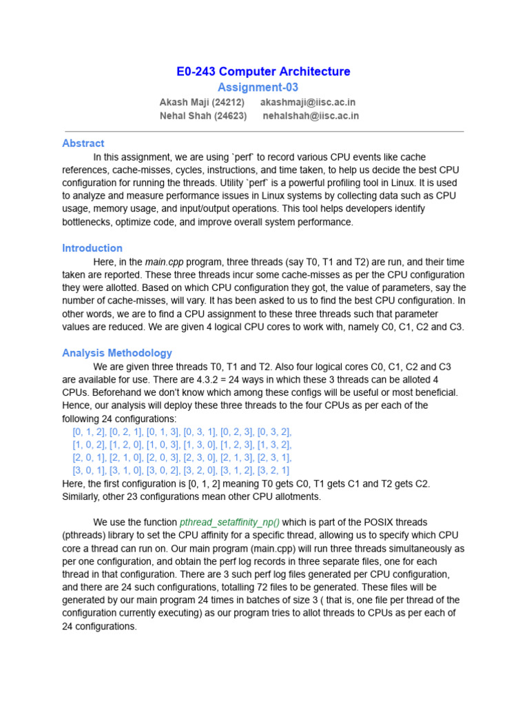 Assignment 03 (1) | PDF | Central Processing Unit | Cpu Cache