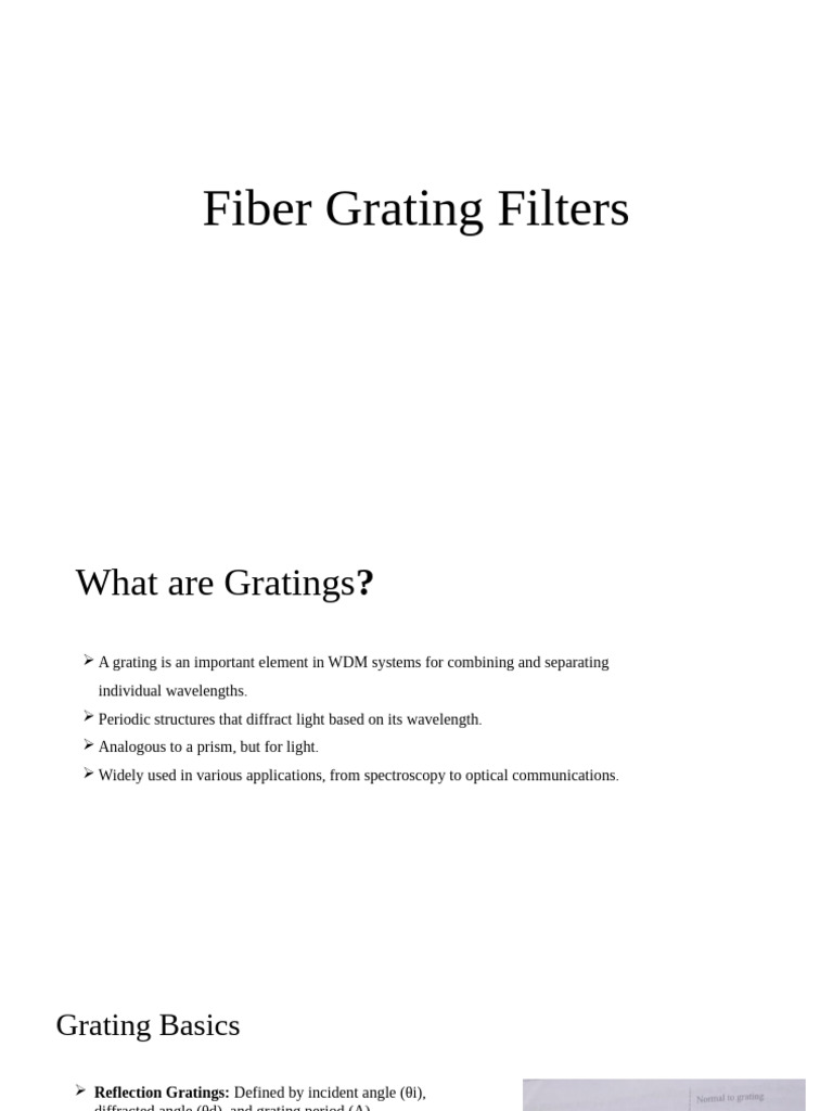 Fiber Grating Filter | PDF | Optical Fiber | Wavelength