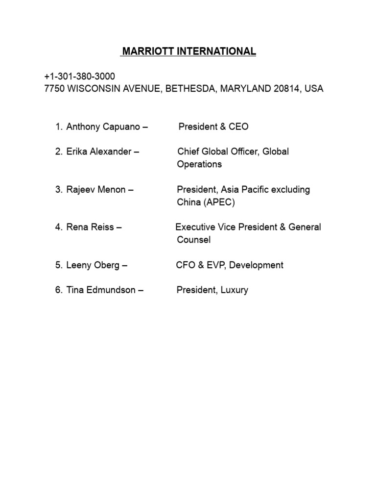 Marriott International | PDF