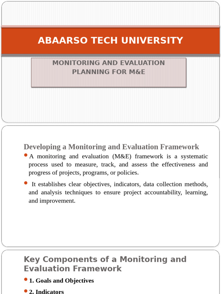 Chapter 3 M & E Frameworks | PDF | Evaluation | Monitoring And Evaluation