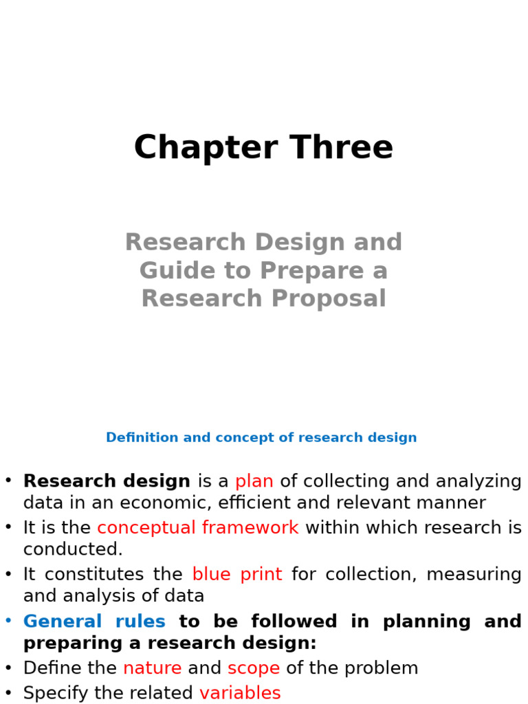 Chapter 3 ED Research Design and Guide To Prepare A Research Proposal ...