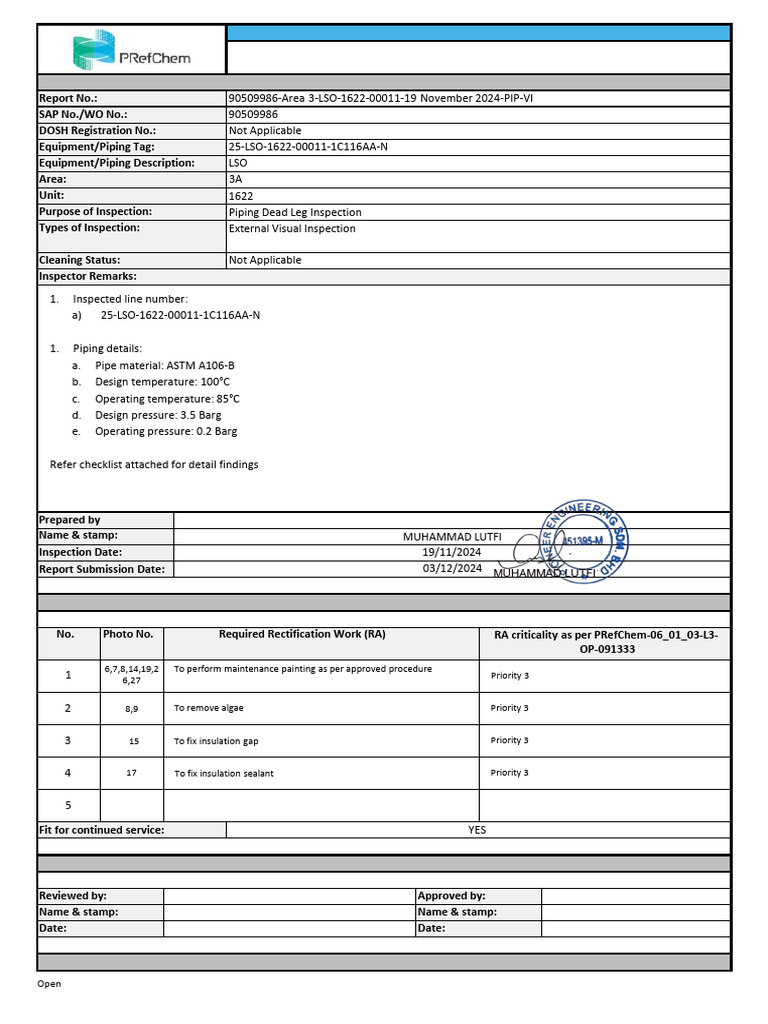 90509986-Area 3-LSO-1621-00011-19 November 2024-PIP-VI | PDF | Pipe ...