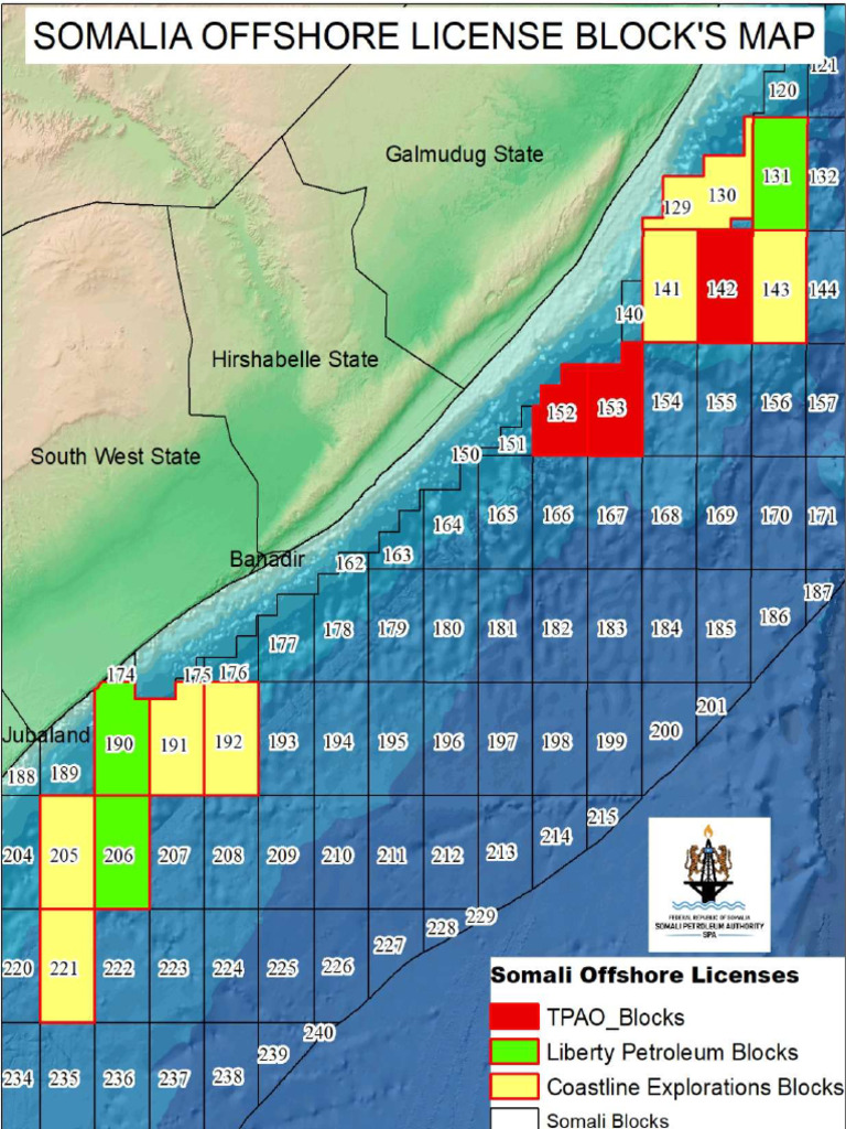 Offshore Oil Blocks of Somalia | PDF