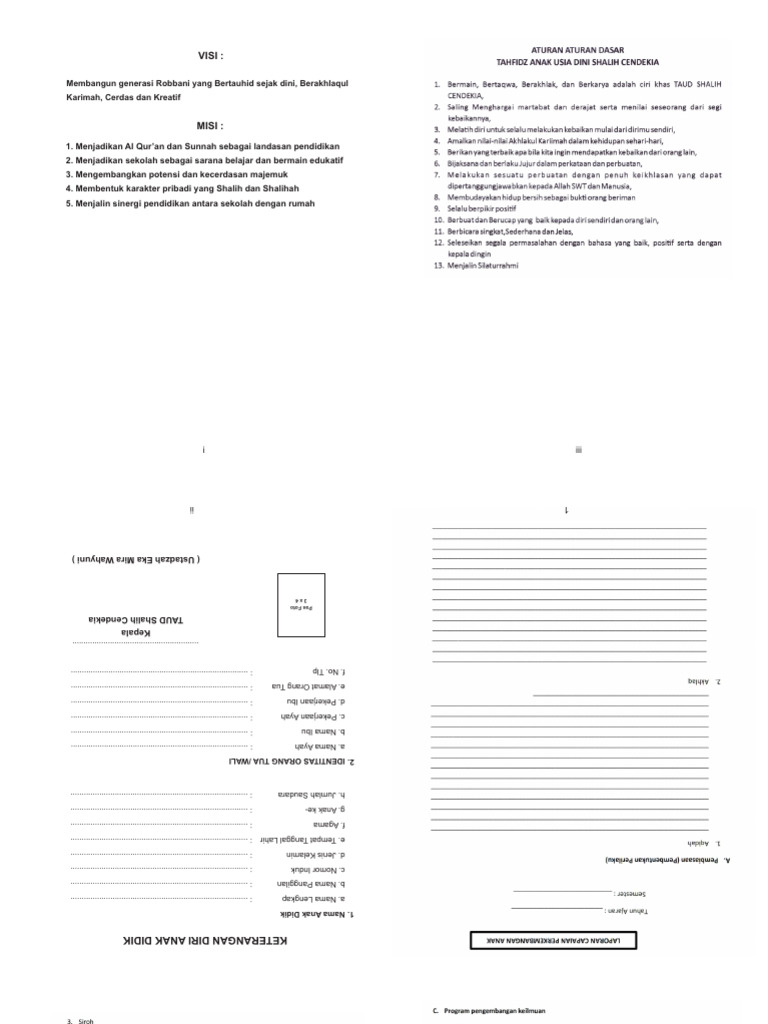 Rapot Solih Cendekia New | PDF