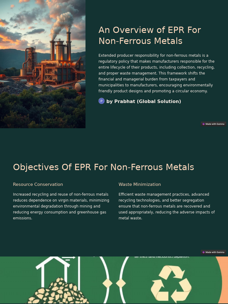 An Overview of EPR For Non Ferrous Metals | PDF | Recycling | Metals