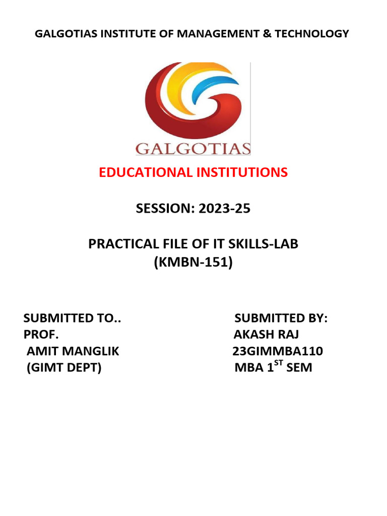 Akash Galgotias Institute of Management | PDF | Taxes | Business