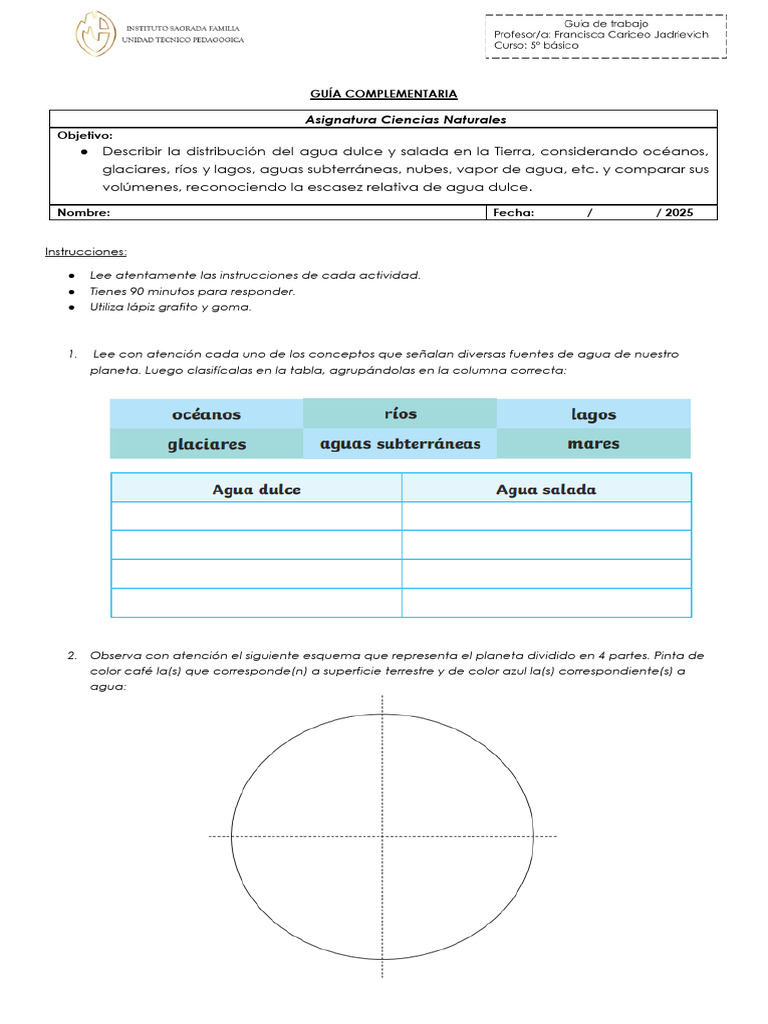 Guia Complementaria 2 Ciencias 5º Basico | PDF