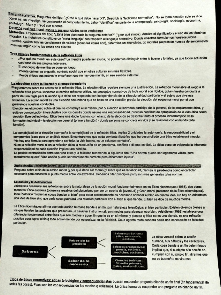 Ética Descriptiva | PDF | Moralidad | Aristóteles