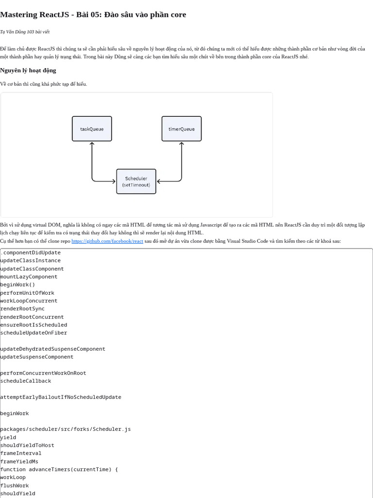 techmaster3 - Mastering ReactJS - Bài 05_ Đào sâu vào phần core | PDF