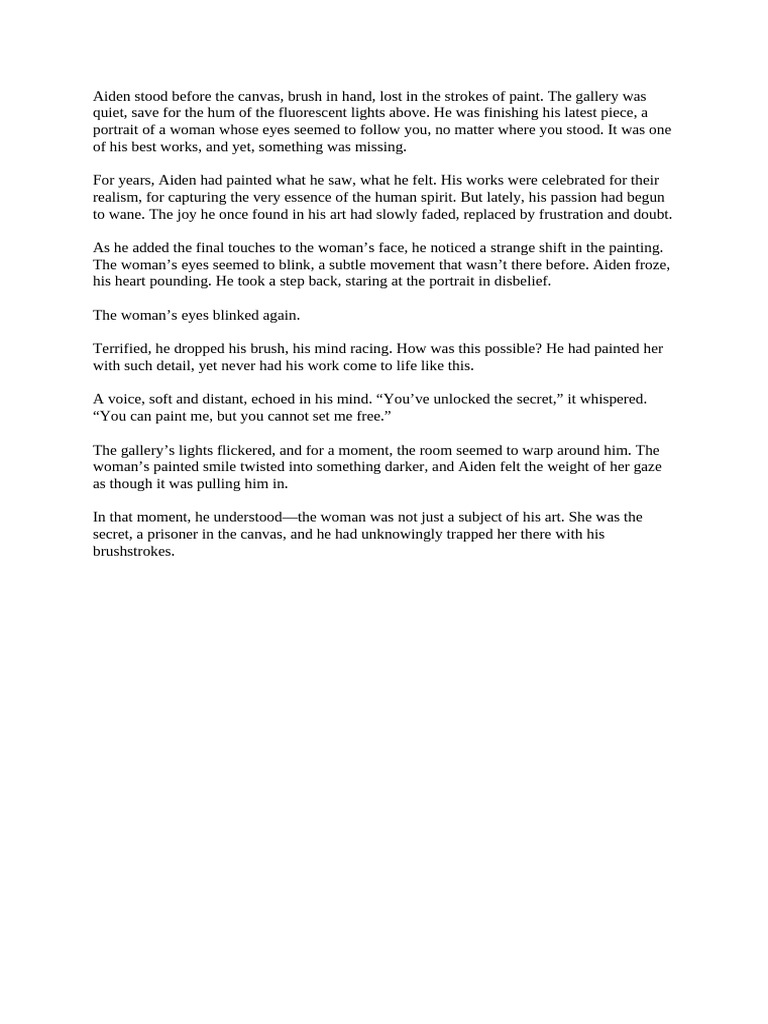 Aiden Stood Before The Canvas | PDF