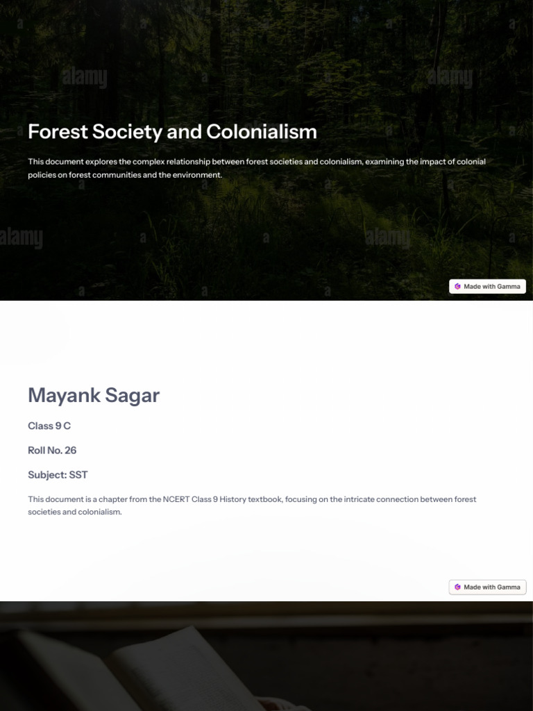 Forest Society and Colonialism | PDF | Forests | Natural Environment