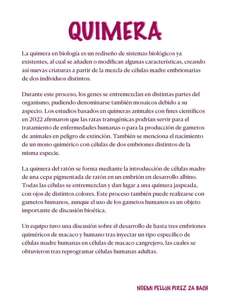 Quimera Noemi | PDF