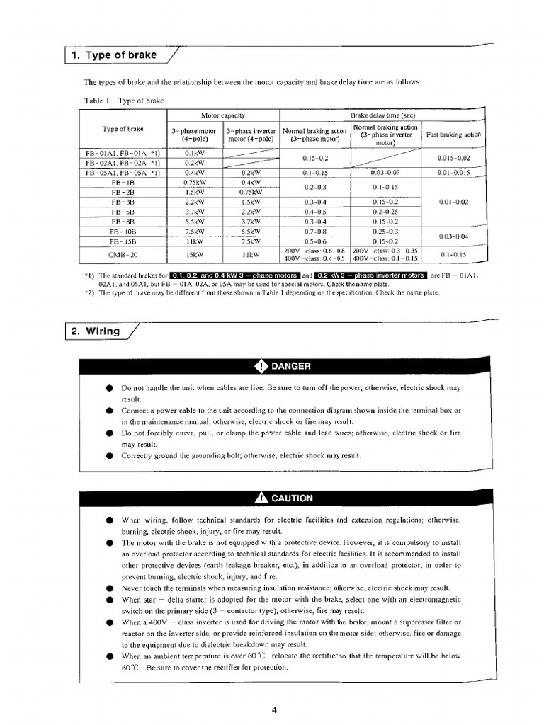 3 Phase Motor Brake Manual | PDF