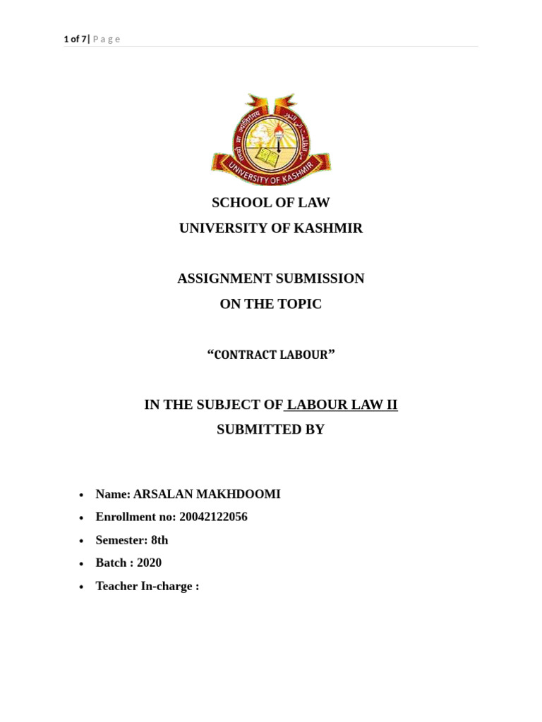 Labour Law 2 | PDF | Employment | Labour Law