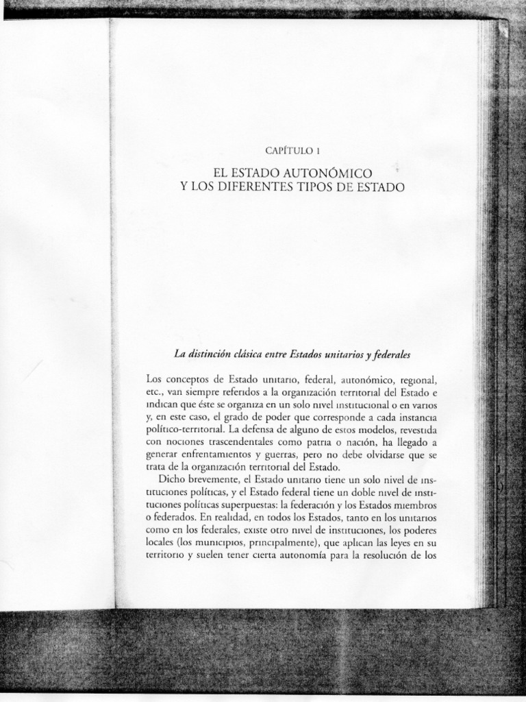 El Estado Autonomico y Los Diferentes Tipos de Estado | PDF