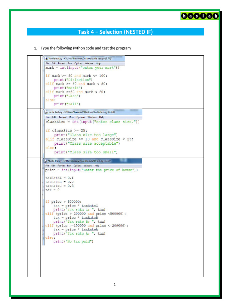 Task 4 - Nested If | PDF | Ticket (Admission) | Transport