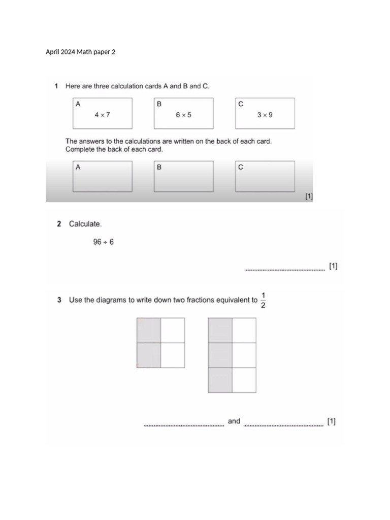 Math Exam Paper 2 | PDF