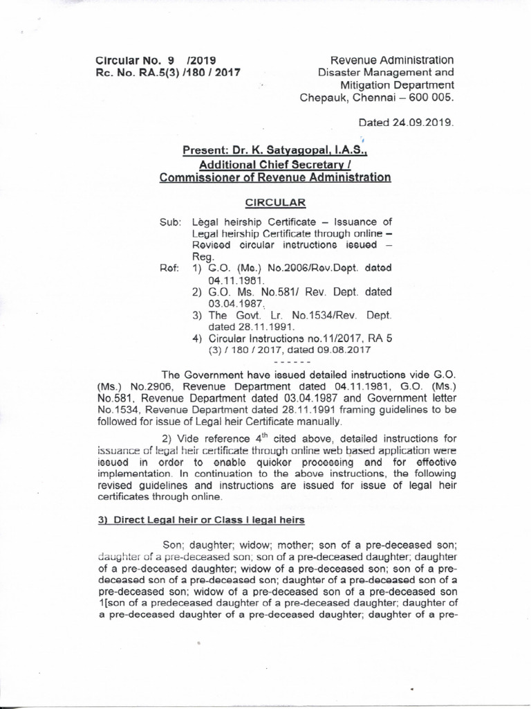 Ra 53 180 2017 Revised Circular Instructions | PDF