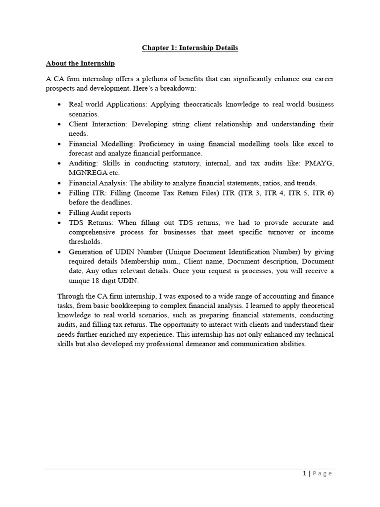 UJjal Chakma Internship New | PDF | Taxes | Corporate Tax