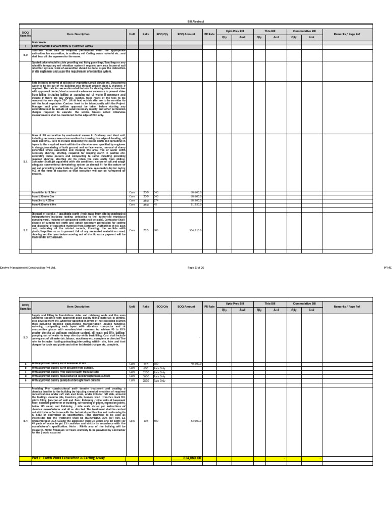 Bill Abstract | PDF | Concrete | Building Materials